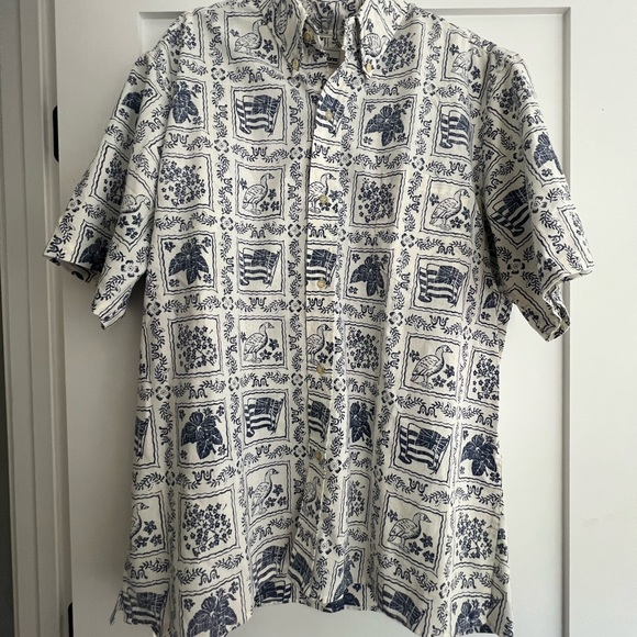 reyn spooner | Shirts | Reyn Spooner Blue And White Casual Button Down Shirt | Poshmark